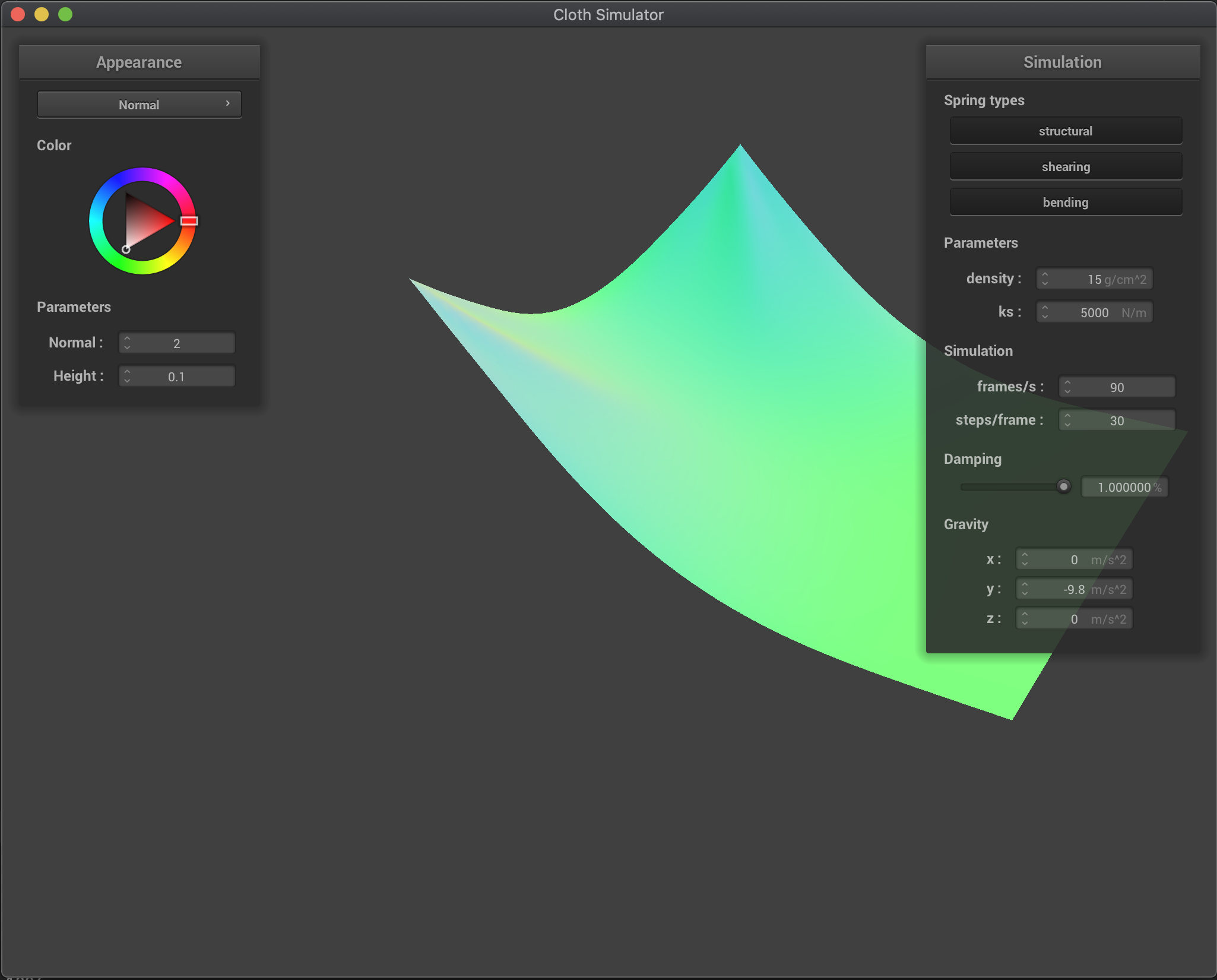 Project 4 - Cloth Sim | sp22-project-webpages-asdegoyeneche